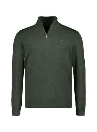 Hackett Herren Pullover gr&uuml;n Baumwolle unifarben