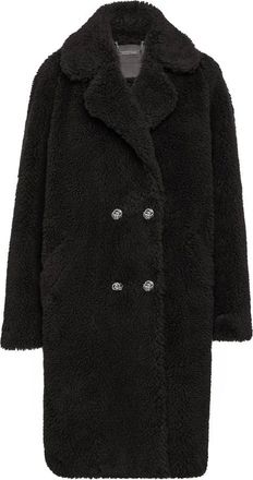 Philipp Plein Femme, Manteaux, Noir, Taille: 42 FR Coat Long Iconic Plein