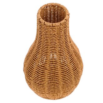 Pretyzoom Vase aus Rattan-Imitat, Vase aus Seegras, Korbgeflecht, Dekovase, Blumentöpfe, Hochzeitsblumen, Blumenvase, Zimmerpflanzen, Rattan, aus PE-Kunststoff