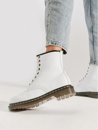 Dr. Martens Schn&uuml;rstiefel 27213113 Wei&szlig;