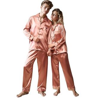 Generic V&ecirc;tements de nuit pour couples de Saint-Valentin 2026 en soie et mat&eacute;riau Coolmax pour une vie d&eacute;contract&eacute;e &agrave; la maison : dormir ou se d&eacute;tendre, RD2.,