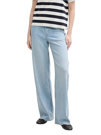 Tom Tailor Denim TOM TAILOR Denim 1045649 Jean &agrave; Jambes Larges, 10112-Clean Light Stone Blue Denim, L Femmes