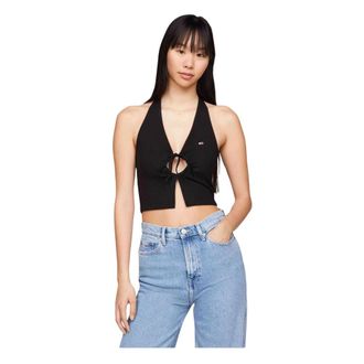 Tommy Jeans Femme, Tops, Noir, Taille: 44 FR Sleeveless Top Dw0Dw17903Bds