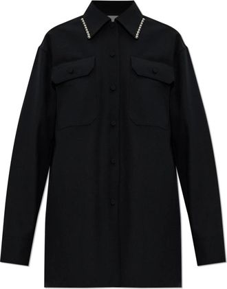 Jil Sander Femme, Blouses et Chemises, Noir, Taille: 36 FR Chemise en laine