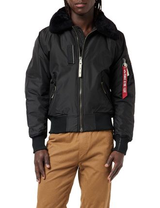 Alpha Industries Herren Injector III Bomberjacke, Black/Black, XS