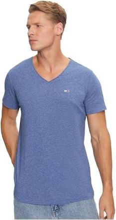 Tommy Jeans T-shirt basique col V Bleu Vif XL Homme-Adultes T-shirt Manches courtes