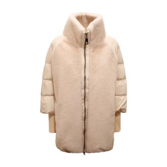 Martyl&ograve; Femme, Vestes, Blanc, Taille: 38 FR Giubbotto Eco-Fur Down Padded Jacket