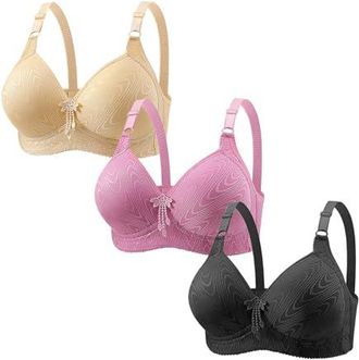 Generic 2 B Ware Femme Sans Armatures Soutiens-Gorge R&eacute;glable Couverture Compl&egrave;te Soutien Bralette Grande Taille Soutien-gorge Quotidien 3, gris, L