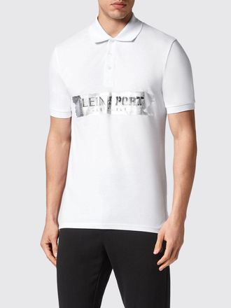 Plein Sport Polo slim fit en coton avec logo Hexagon lamin&eacute;