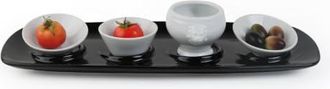 Holst Porzellan FD 132 SET 1 5-tlg. Set Servierträger Appetizer-Mix 38 x 14,5 x 3,5 cm 1 Set