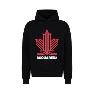 Dsquared2 SweaT-shirt oversize en coton - Homme - Sweatshirts et sweats &agrave; capuche - Noir - Taille: M