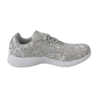 Plein Sport Silberne Blumen Sneakers - - Sport - Damen - Grau - 39 EU