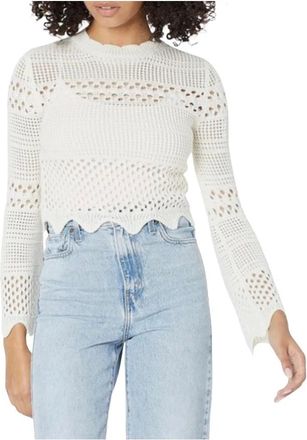 Guess Femme, Pulls, Blanc, Taille: 36 FR Annie Knit Sweater