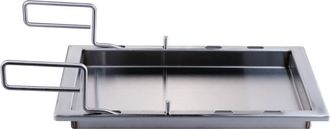 Santos einsetzbare Grillpfanne/Einsatzpfanne - Edelstahl Plancha - 33 x47,8 x4cm - Weber Genesis Baujahr 2011-2016 - Paella, Bratkartoffeln, Reibekuchen