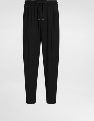 Dolce & Gabbana Jogginghose Aus Wollgabardine - Mann Hosen Und Shorts Schwarz 48