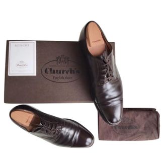Churchs Brown Calfskin Oxford Shoes Size 41.5