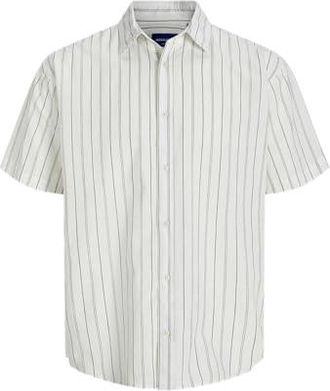 Jack & Jones Jorjoshua Canggu T-Shirt ray&eacute; pour Homme, Cloud Dancer, M