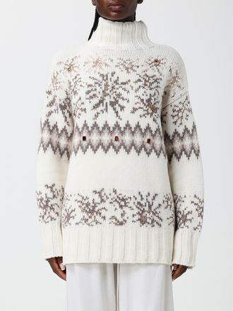 Fabiana Filippi Pull &agrave; col roul&eacute; en jacquard de laine, soie et cachemire