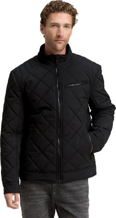 Tom Tailor Herren 1047252 Bikerjacke mit Steppung, 29999-Black, XL