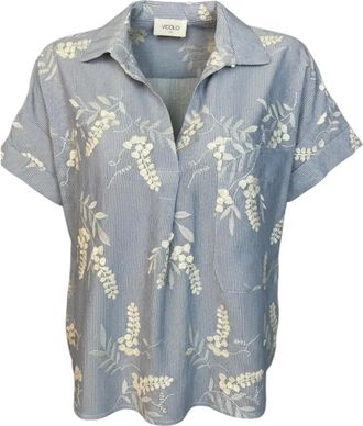 Vicolo Femme, Blouses et Chemises, Bleu, Taille: 40 FR Tab0526 Blouse