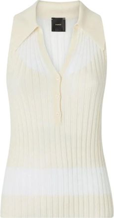 Pinko Pinko, Femme, Tops, Beige, Taille: 36 FR Foschia Canotta