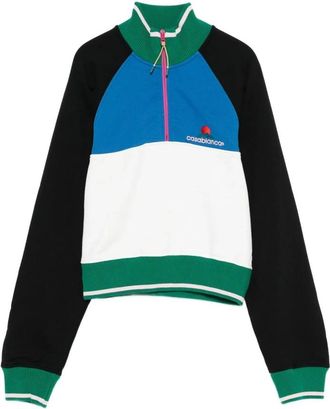 Casablanca Sweatshirt mit durchgehendem Rei&szlig;verschluss und Farbblock-Design - - Sweatshirts & Hoodies - Damen - Mehrfarbig - S