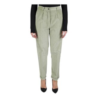 Kiton Samt-Hose - - Trousers - Damen - Gr&uuml;n - 2XL