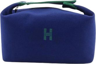 Herm&egrave;s Pre-owned Sac Cabas Bride-a-Brac en Toile - Homme - Pre-owned - Bleu - Taille: ONE Size