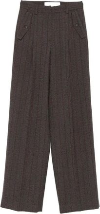 Golden Goose Femme, Pantalons, Brun, Taille: 34 FR Pantalon Large Ray&eacute;