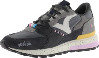 Victoria Low-Top Luna Nylon & Spaltlederteile & Gezahnte Sohle 1156109 f&uuml;r Damen Antracita 36