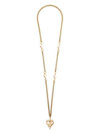 Chanel collier à pendentif coeur - Or