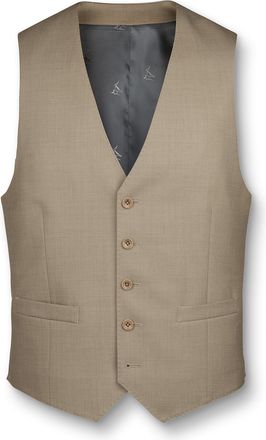 CHARLES TYRWHITT Ultimative Performance-Anzugweste aus Sharkskin-Gewebe - Taupe
