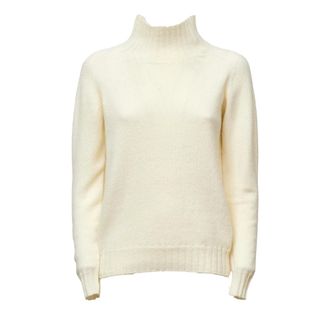 Zanone Femme, Pulls, Blanc, Taille: 36 FR Pull &agrave; col roul&eacute;