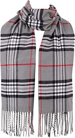 Hat To Socks Écharpe dHiver Classique à Carreaux Super Douc Chaude et Élégante pour les Femmes et les Hommes (Gris)