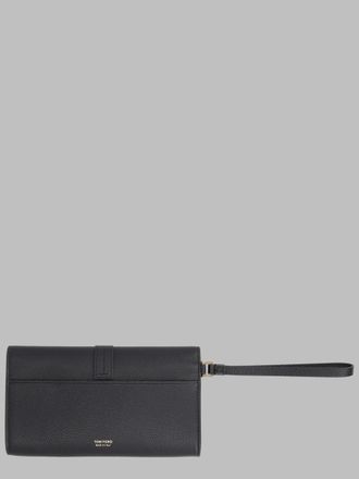 Tom Ford Calf Leather Wristlet Wallet - Black