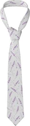 Generic Cravate Pour Hommes Fleurs De Lavande Violettes R&eacute;glable Necktie Formelle Cravates Homme Pour C&eacute;l&eacute;brations &Eacute;v&eacute;nements Affaires
