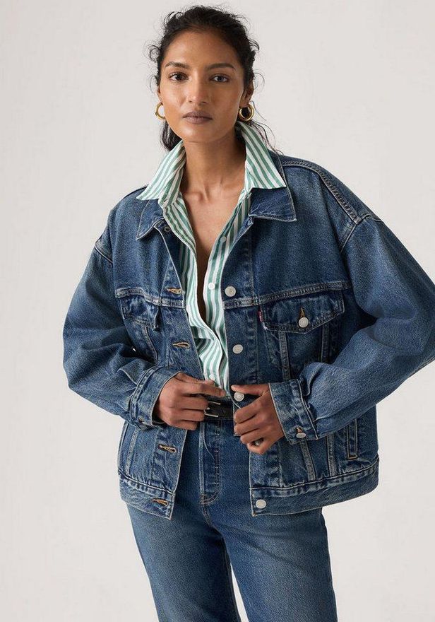 Jeansjacke 90S TRUCKER mit Umlegekragen
