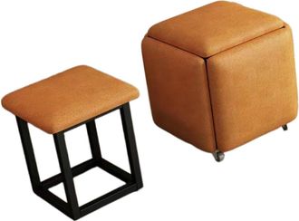 Generic 5-in-1-Fu&szlig;hocker mit Fu&szlig;st&uuml;tze, stapelbare Nesthocker, platzsparend, for Schlafzimmer, Wohnzimmer, B&uuml;ro, Balkon, Klassenzimmer, Spielzimmer(Color 2,30