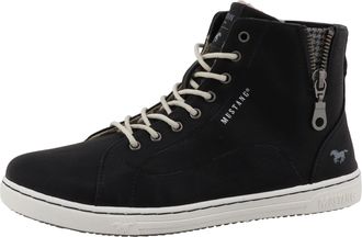 Mustang Jeans Damen Sneaker Reißverschluss mit Kellerfalte 15M0342001, Größe:40 EU, Farbe:Schwarz