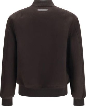 Brioni Wool-and-Cashmere Bomber Jacket - Brown