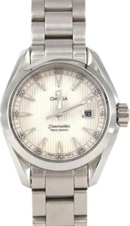Omega Montre Pre-owned Seamaster Aqua Terra 30mm Quartz - Femme - Pre-owned - Blanc - Taille: ONE Size