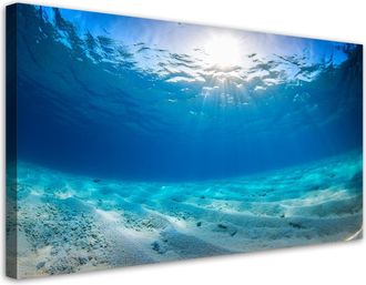 Feeby Bilder - Foto Geschenk - Meeresgr&uuml;nde Natur - 120x60 1tlg - Leinwandbilder Wohnzimmer - Wandbild &uuml;ber dem Bett - Bild Schlafzimmer - Aesthetic Zimmer 