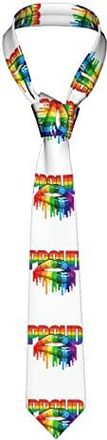 Generic Cravate L&egrave;vres Jumusi Rainbow Lgbt Pride Fine Tie Formelle Cravate Pour Homme Pour F&ecirc;te L&Eacute;cole Affaires