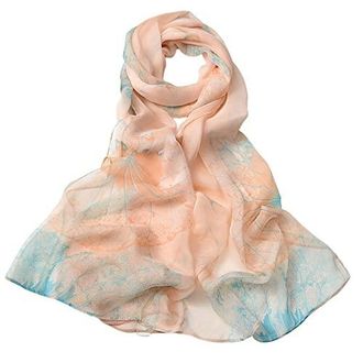 Generic Foulard d&eacute;t&eacute; pour femmes - Impression l&eacute;g&egrave;re - Motif floral - &Eacute;charpe de mode - Cr&egrave;me solaire - Foulards et enveloppes pour le printemps - Bleu, kaki,