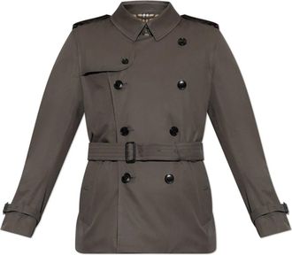 Burberry Homme, Manteaux, Gris, Taille: L Kensington Trench Coat