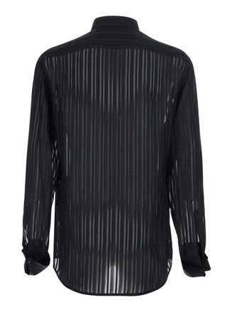 Gucci Mens Shirt Black Silk