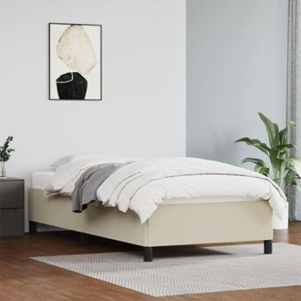 vidaXL Cadre de lit sans matelas cr&egrave;me 90x190 cm similicuir vidaXL