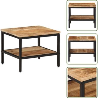 vidaXL The Living Store Couchtisch 45x45x35 cm Raues Massivholz Mango - Esszimmertisch - Couchtisch - Holzm&ouml;bel - Mangoholz - Industriel Style