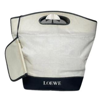 Loewe Pre-owned Leder Tote - - Pre-owned - Damen - Wei&szlig; - ONE SIZE