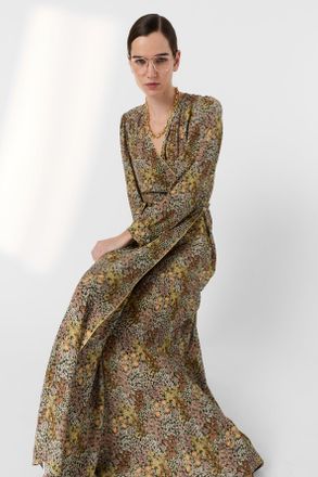 Gerard Darel Robe longue portefeuille &agrave; fleurs - RIMAYA - Rose